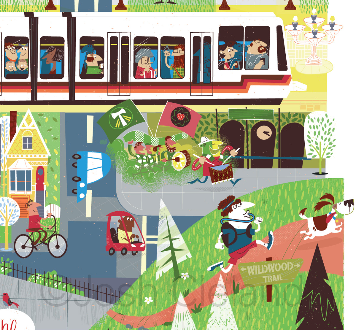 Portland, Oregon Giclee Art Print Teaser - Josh Cleland - Portland ...